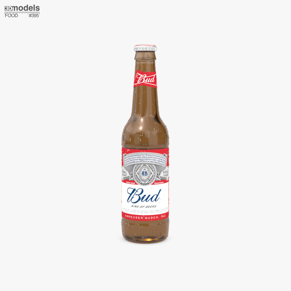 Bud Beer Bottle 3D model - Download Bottles, Cans on 3DModels.org