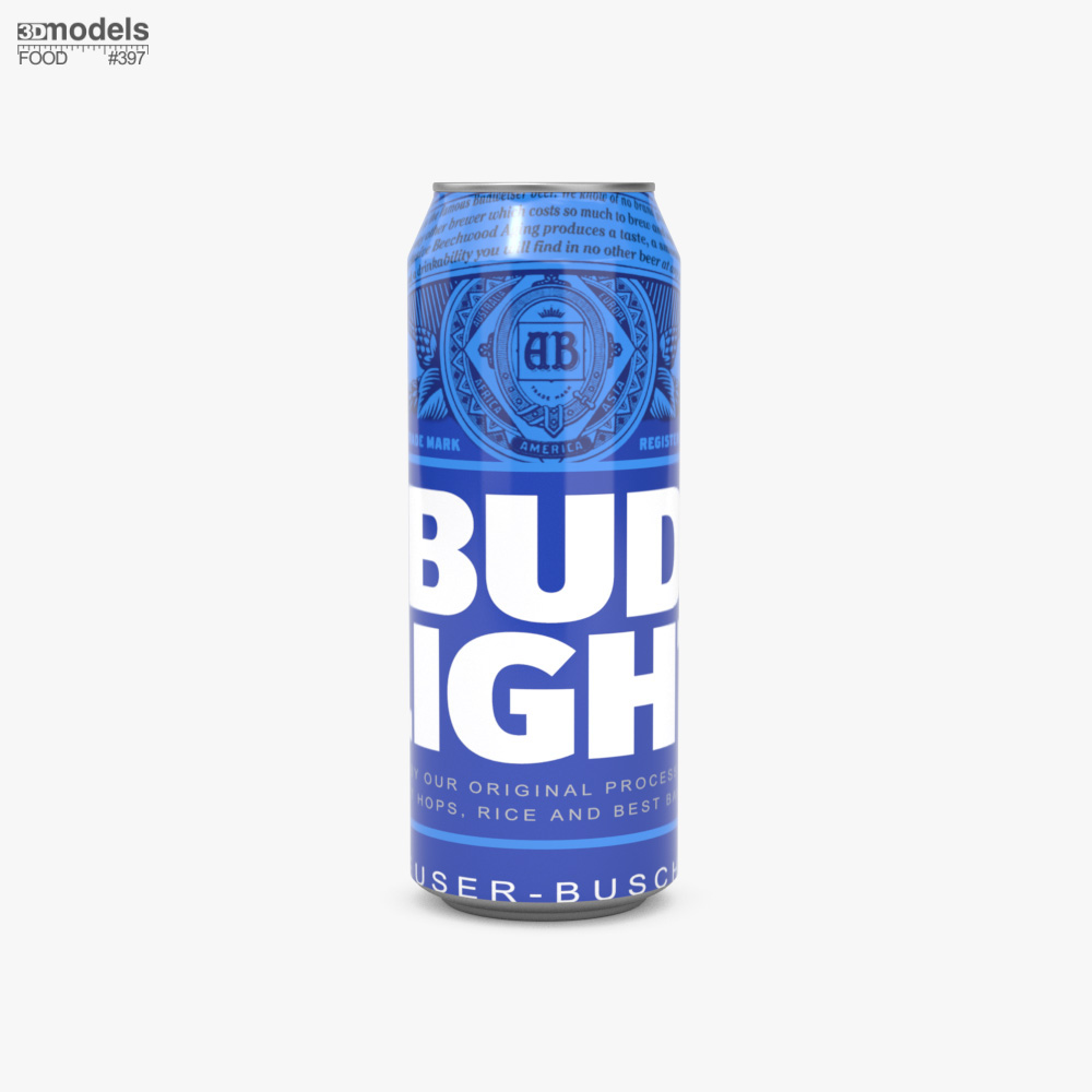 Lata de Bud Light 500ml Modelo 3D - Descargar Botellas, Latas on ...