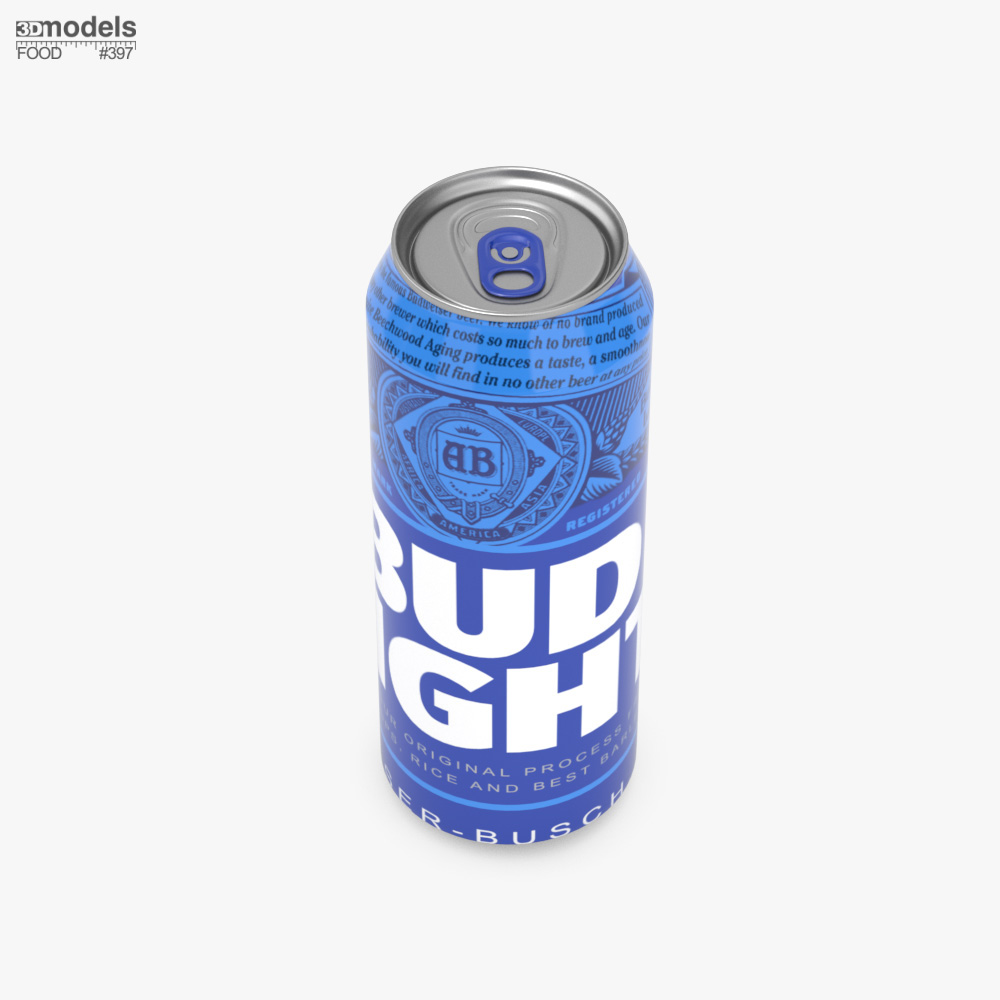 Lata de Bud Light 500ml Modelo 3D - Descargar Botellas, Latas on ...