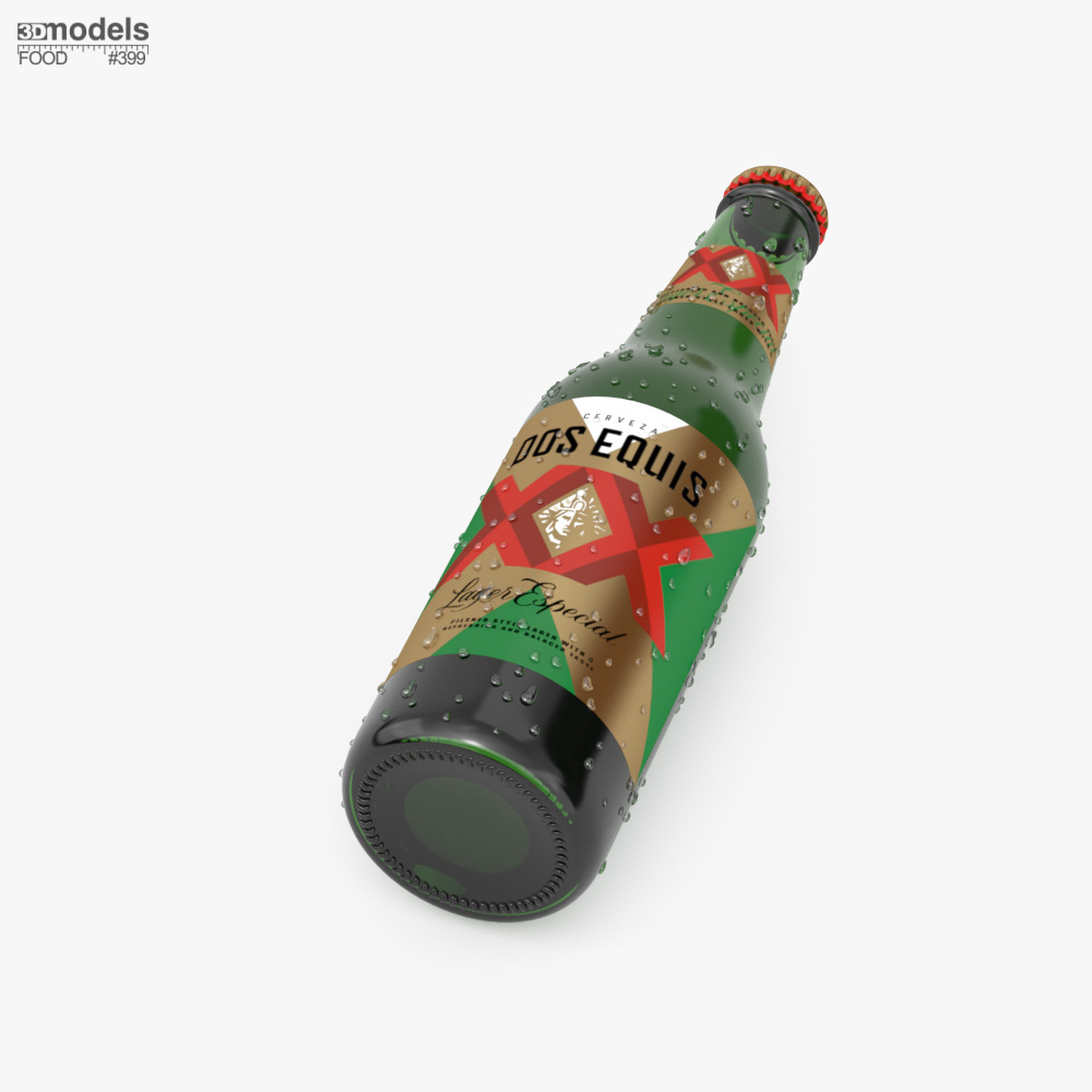Dos Equis Lager Especial Bottle 330ml 3D model - Download Bottles, Cans ...