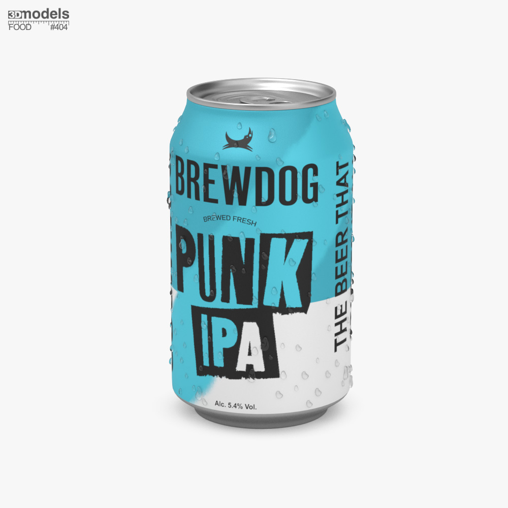 BrewDog Beer Punk Ipa Can 330ml 3D model - Download Bottles, Cans on ...