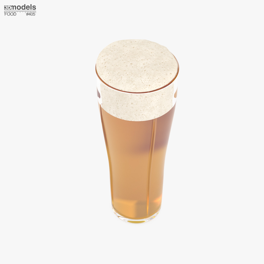 Bud Beer Glass 3D model - Download Bottles, Cans on 3DModels.org
