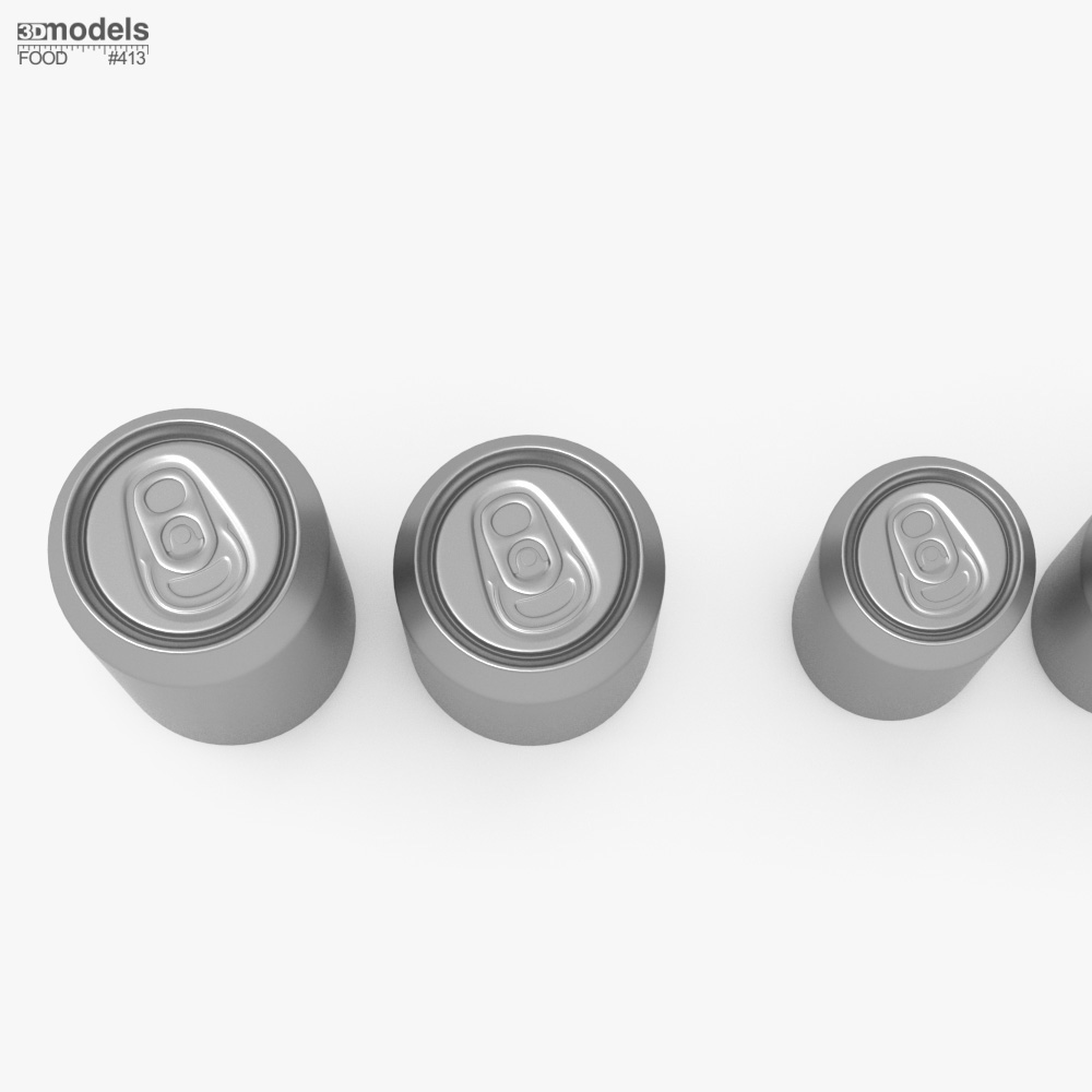 Standart Aluminium Can Size Set and King Can 3D model - Download ...