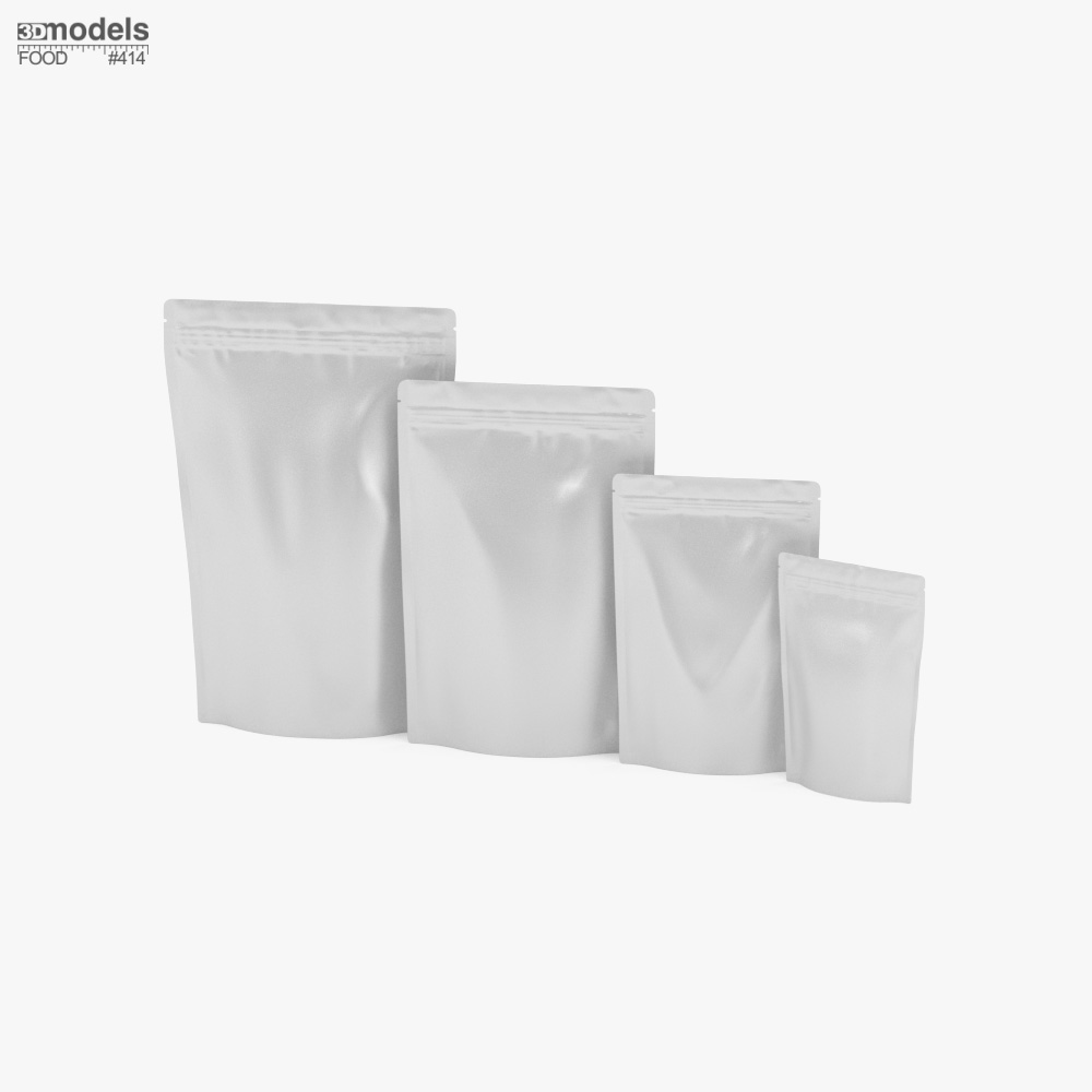 Mylar Bags 3D model - Download Mockup on 3DModels.org