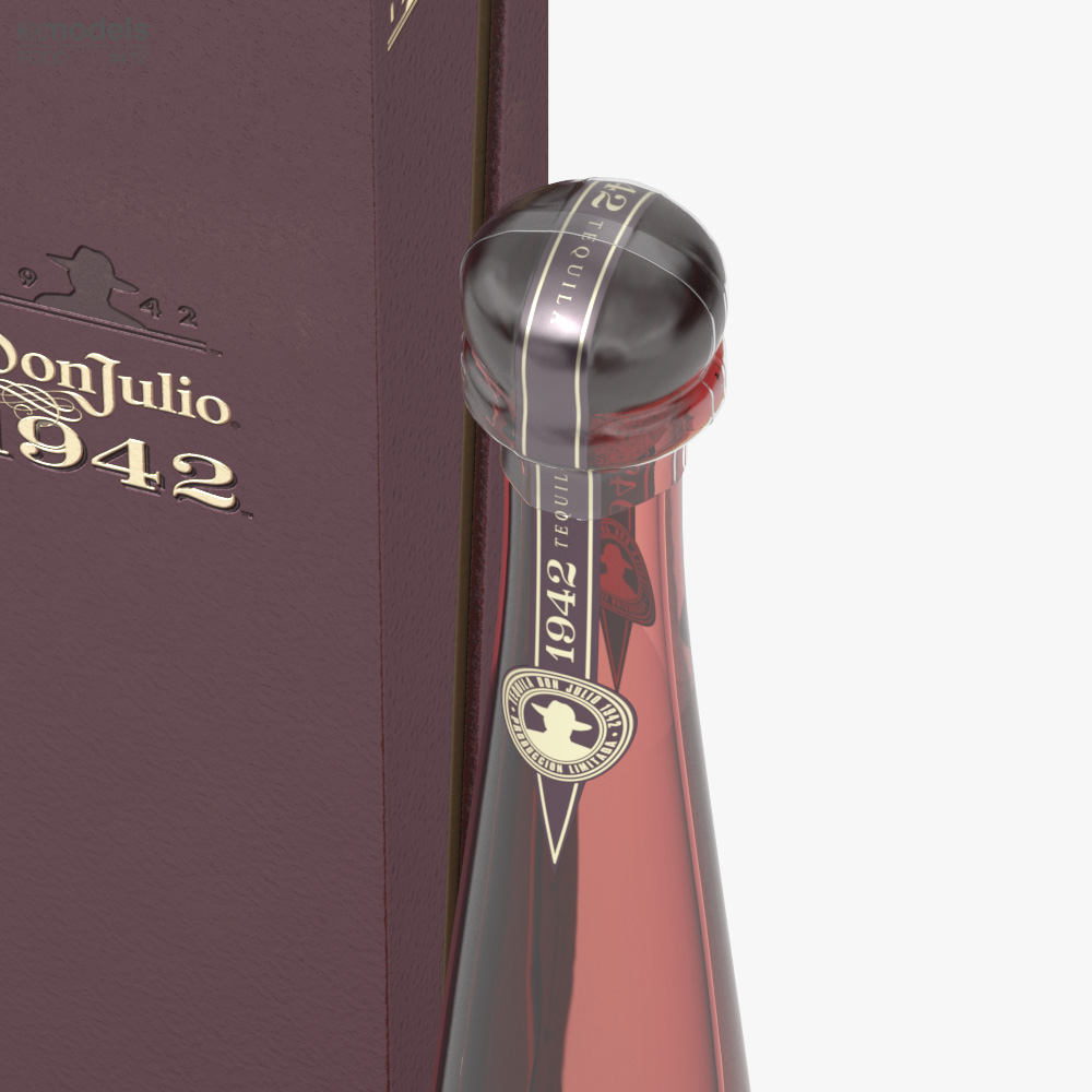 Don Julio 1942 Tequila 3D model - Download Bottles, Cans on 3DModels.org