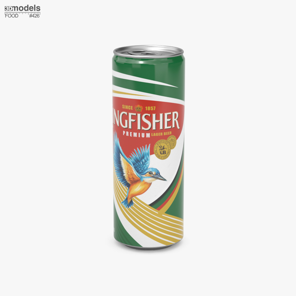 Lata de Cerveza Premium Kingfisher 355ml Modelo 3D - Descargar Botellas ...