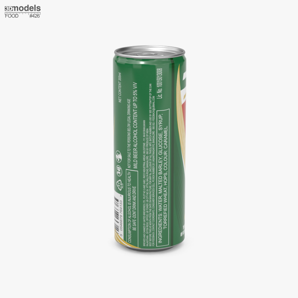 Lata de Cerveza Premium Kingfisher 355ml Modelo 3D - Descargar Botellas ...