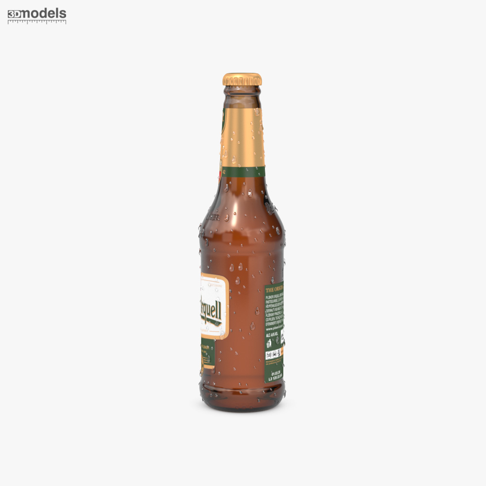 Pilsner Urquell Beer Bottle 330ml 3D model - Download Bottles, Cans on ...