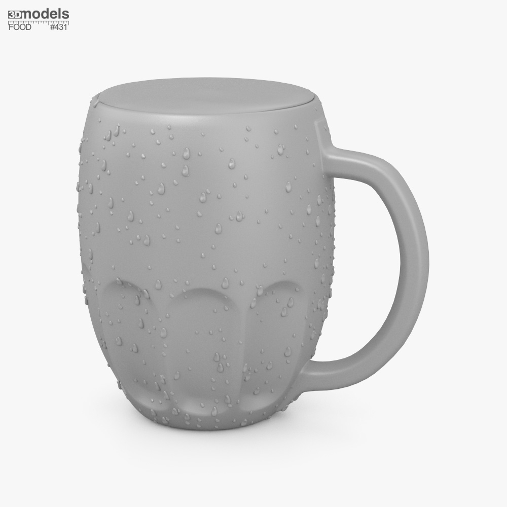 Pilsner Urquell Beer Mug 500ml 3D model - Download Bottles, Cans on ...