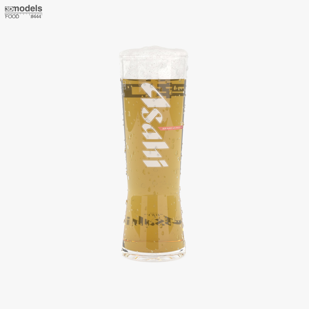 Asahi Super Dry Glass 3D model - Download Bottles, Cans on 3DModels.org