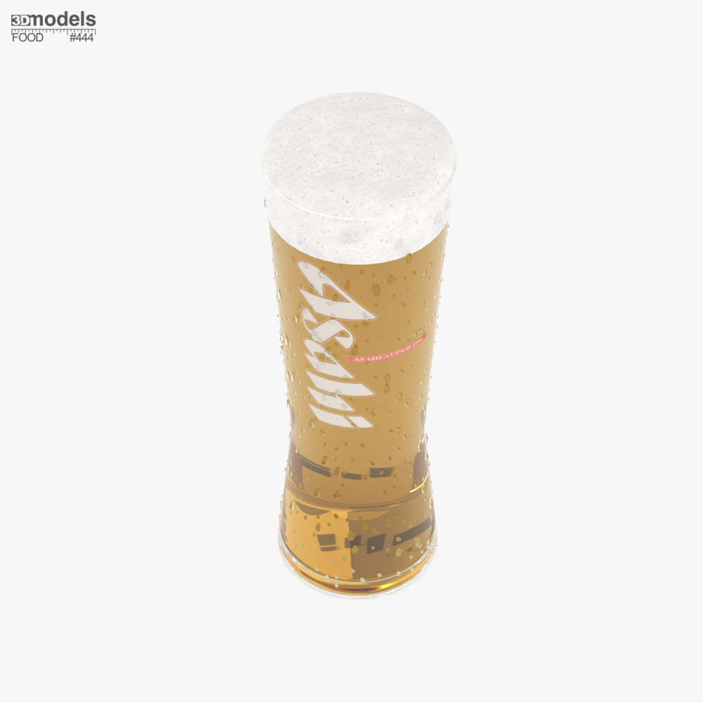 Asahi Super Dry Glass 3D model - Download Bottles, Cans on 3DModels.org
