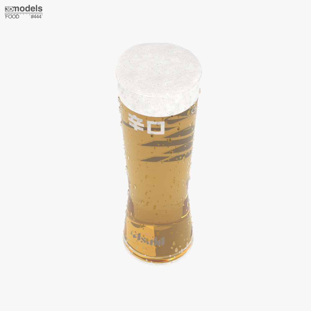 Asahi Super Dry Glass 3D model - Download Bottles, Cans on 3DModels.org