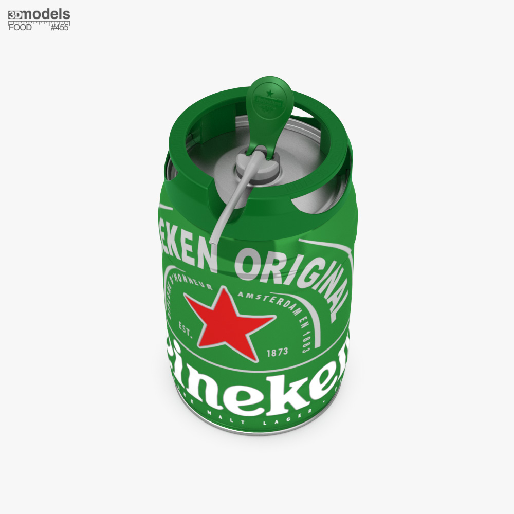 Heineken Mini Keg 3D model - Download Bottles, Cans on 3DModels.org