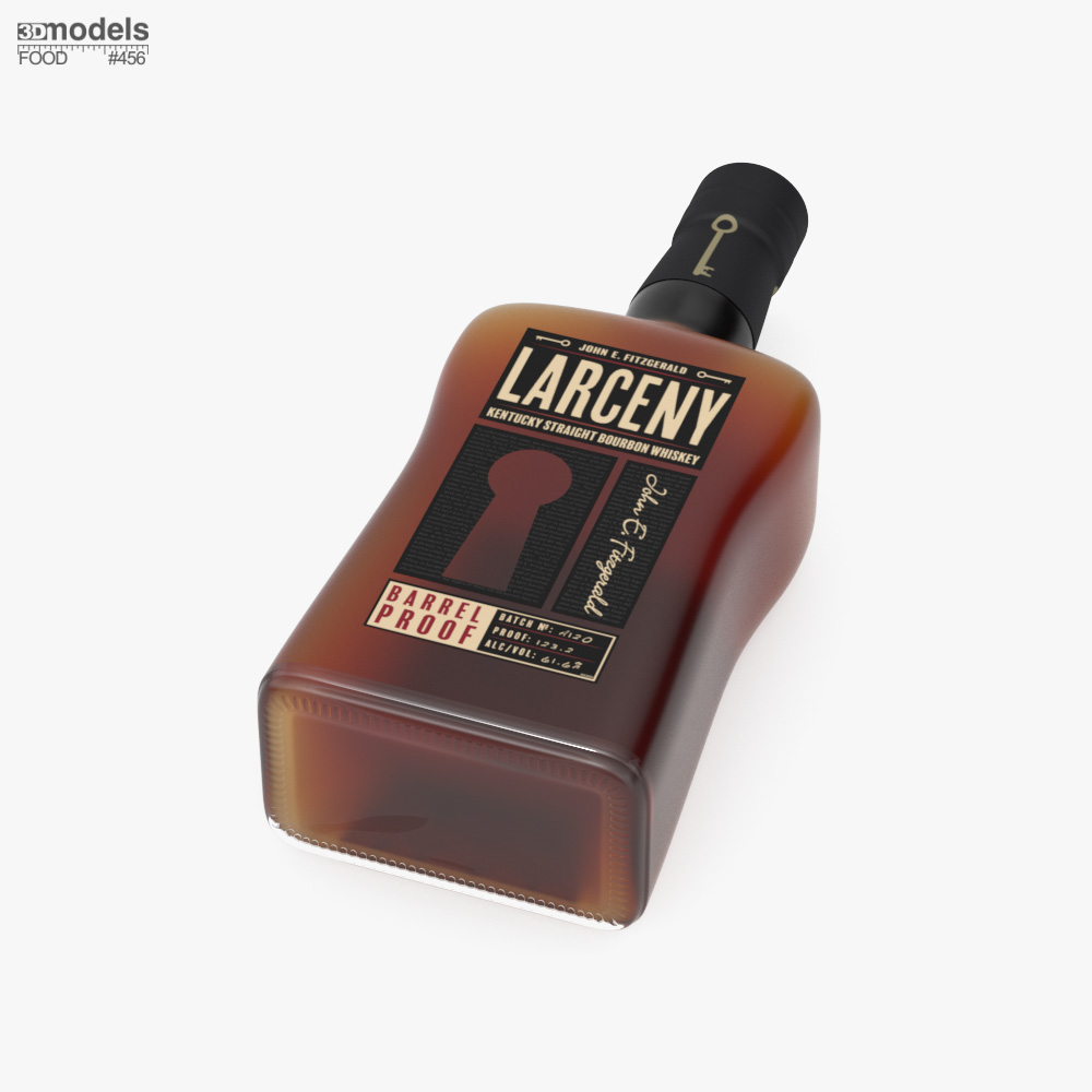 Larceny B522 Kentucky Bourbon 3D model - Download Bottles, Cans on ...