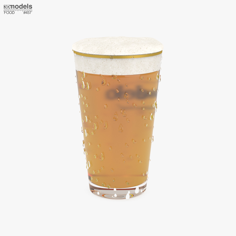 Modelo Beer Glass 3D model - Download Bottles, Cans on 3DModels.org