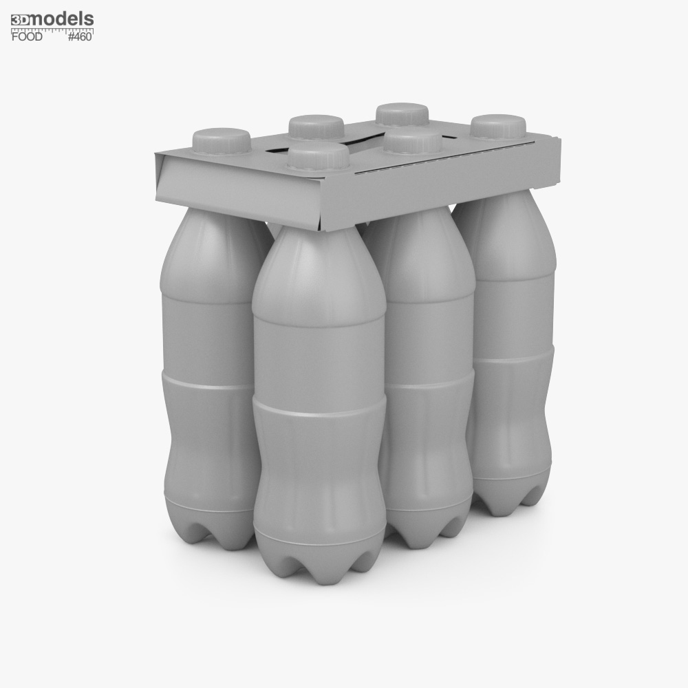 Coca Cola Bottle 6Pack500ml 3D model - Download Bottles, Cans on ...