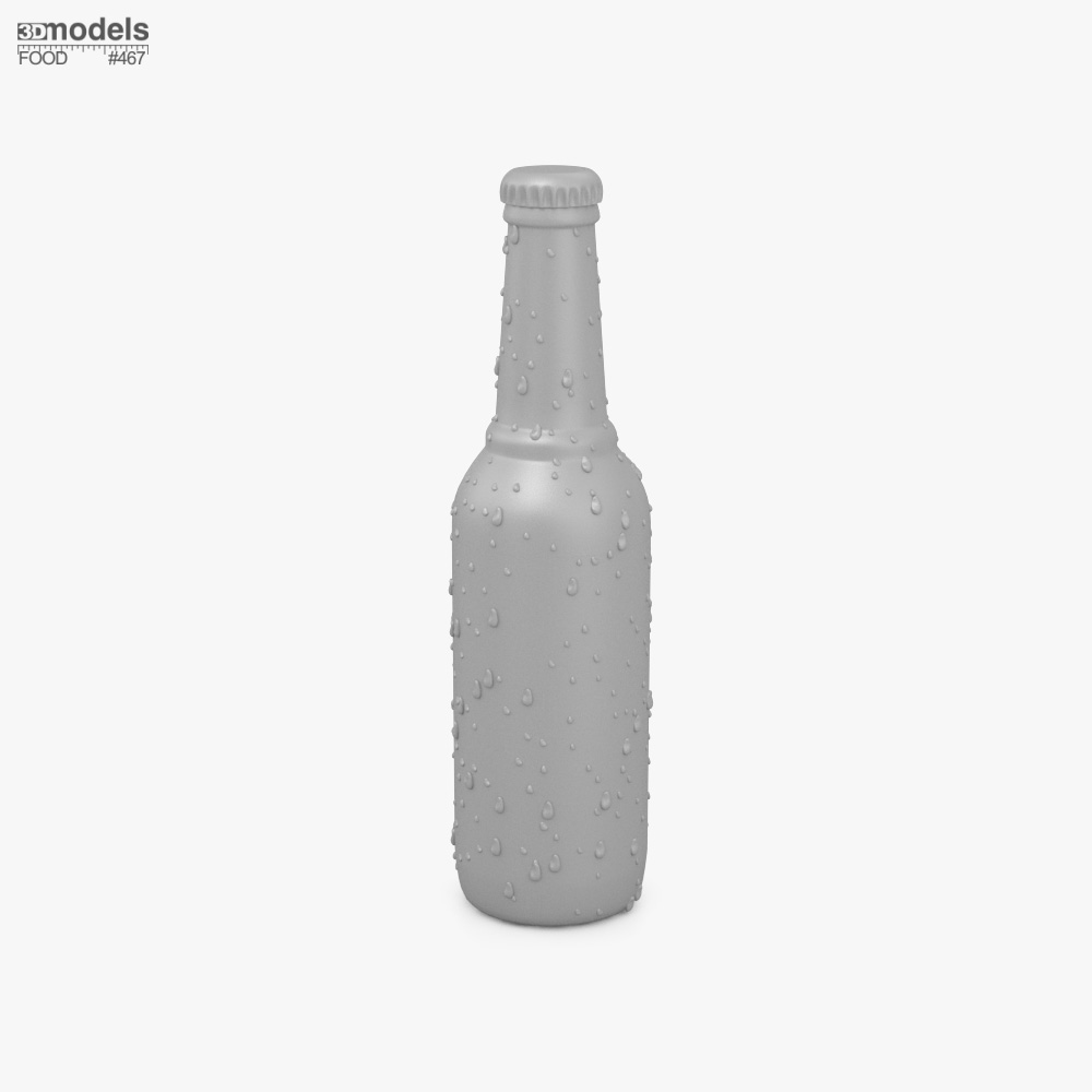 Michelob Amber Bock Beer Bottle 3D model - Download Bottles, Cans on ...