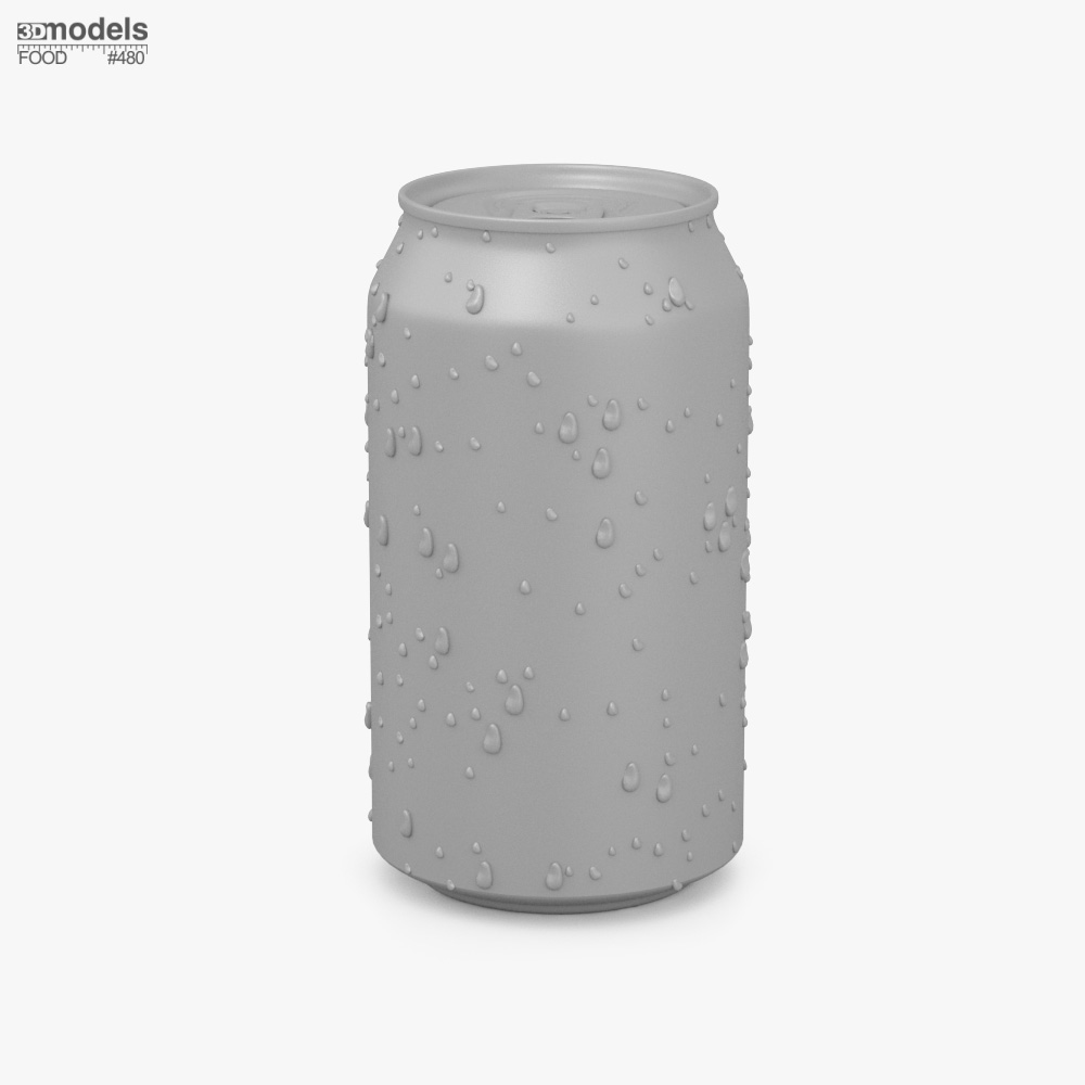 Natural Ice Beer Can 355ml 3D model - Download Bottles, Cans on ...