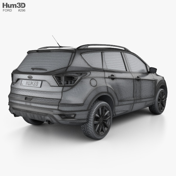 Ford Kuga 2019 3D 모델 - 다운로드 Crossover SUV on 3DModels.org