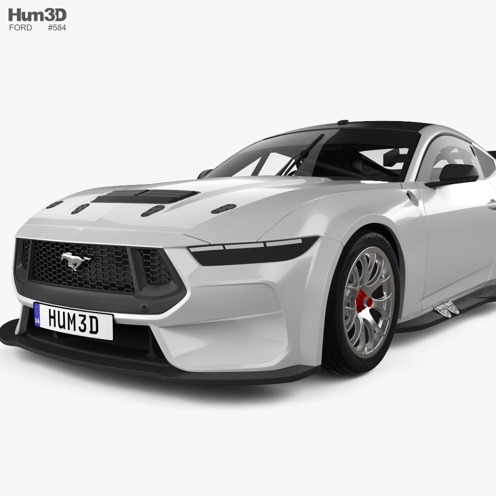 Ford Mustang 2024 Modelo 3d Ford Mustang 2024 Green Rigged 3D