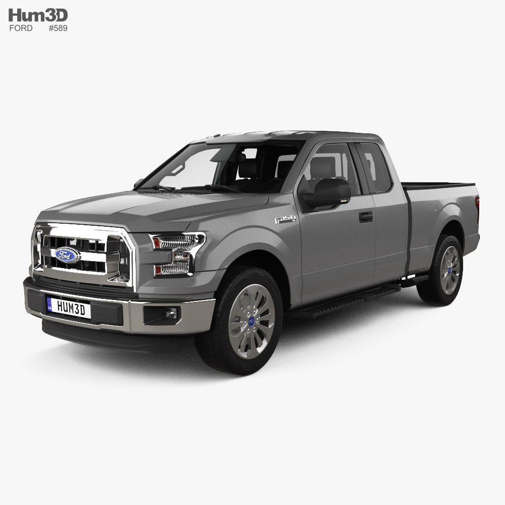 Ford F-150 Super Cab XL com interior e motor 2017 Modelo 3D - Baixar ...
