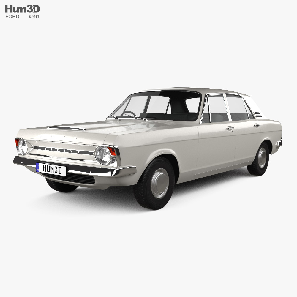 Ford Zephyr saloon 1973 3D 모델 - 다운로드 Sedan on 3DModels.org
