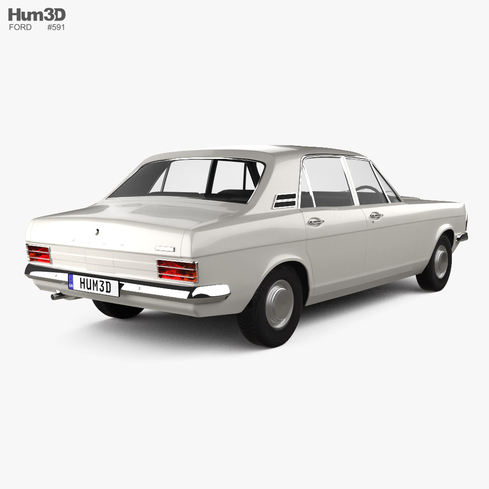 Ford Zephyr saloon 1973 3D 모델 - 다운로드 Sedan on 3DModels.org