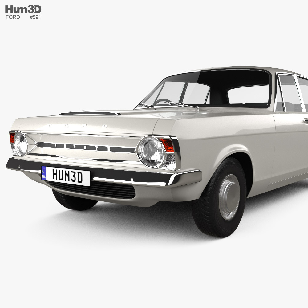 Ford Zephyr saloon 1973 3D 모델 - 다운로드 Sedan on 3DModels.org