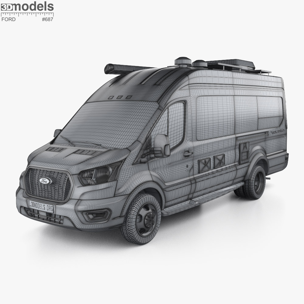 Ford Transit Pleasure-Way Ontour 2026 3D model - Download Van on ...