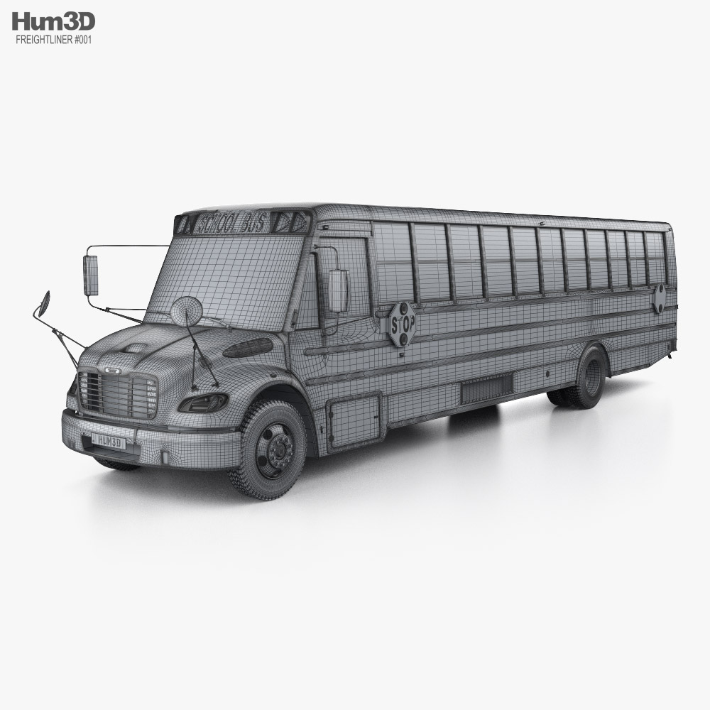 Thomas Saf-T-Liner C2 School Bus 2015 3D model - Download Bus on ...
