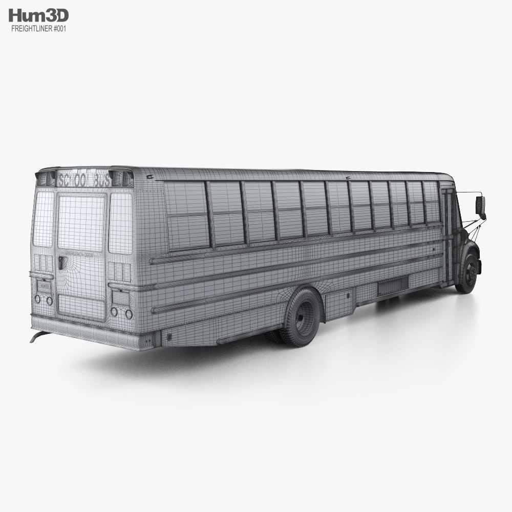 Thomas Saf-T-Liner C2 School Bus 2015 3D model - Download Bus on ...