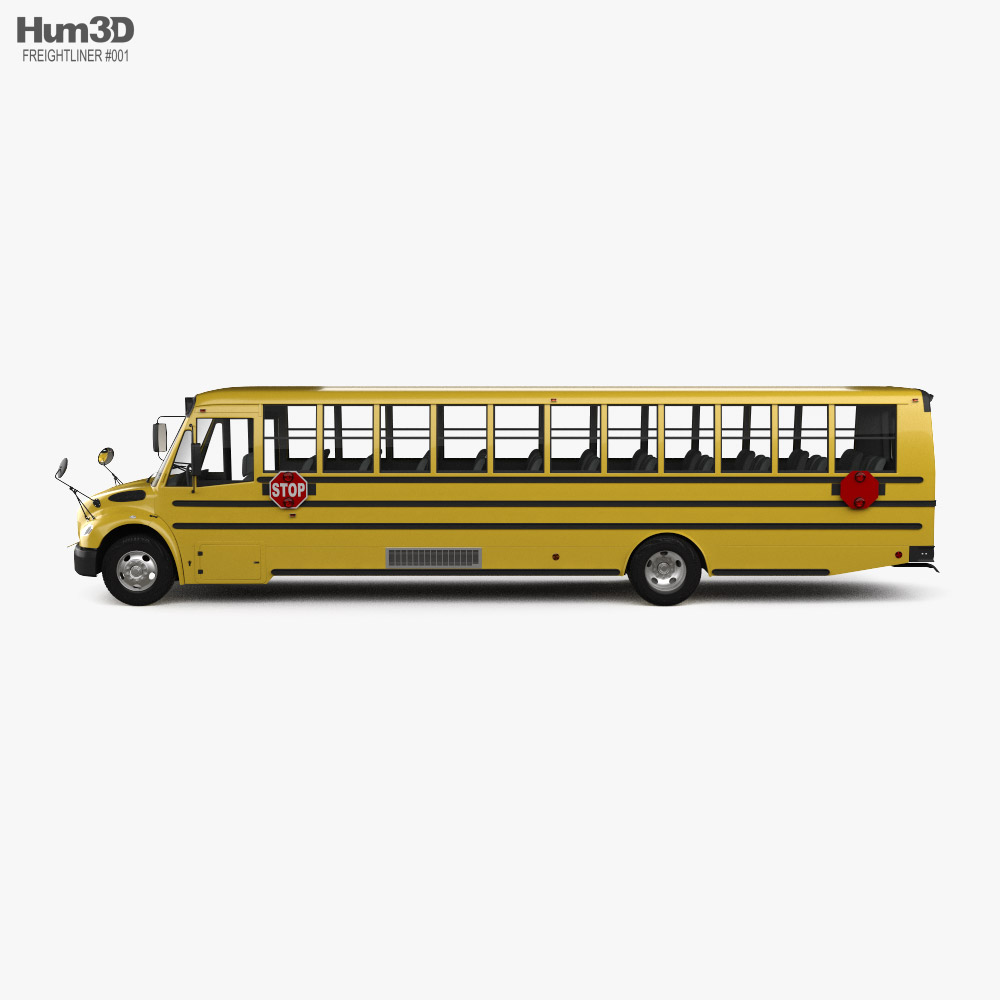 Thomas Saf-T-Liner C2 School Bus 2015 3D model - Download Bus on ...