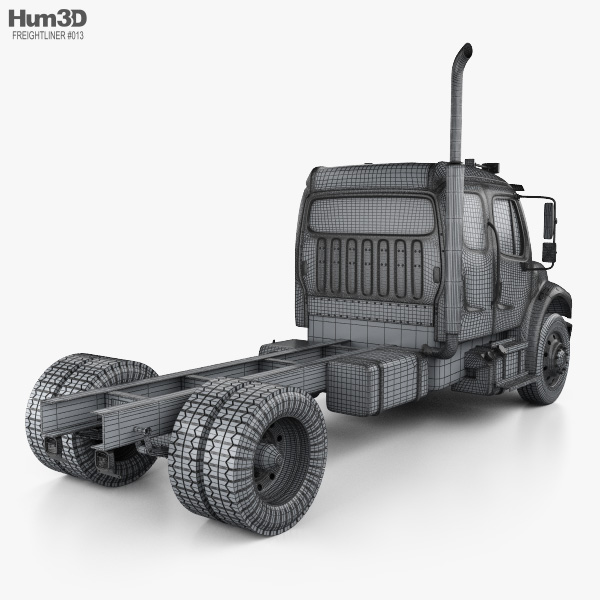 Freightliner M2 Extended Cab Chassis Truck 2017 3D model - Download ...