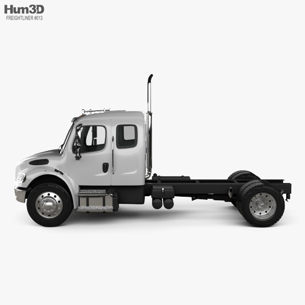 Freightliner M2 Extended Cab Chassis Truck 2017 3D model - Download ...