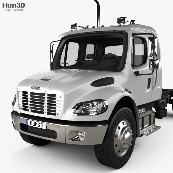 Freightliner M2 Extended Cab Chassis Truck 2017 3D model - Download ...