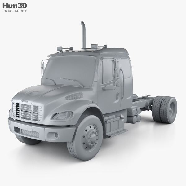 Freightliner M2 Extended Cab Chassis Truck 2017 3D model - Download ...