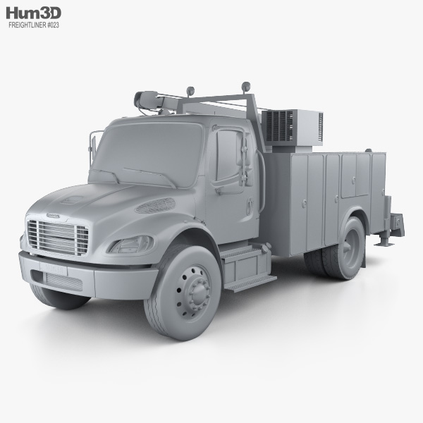 Freightliner M2 106 Utility Truck 2017 3D model - Download Truck on ...