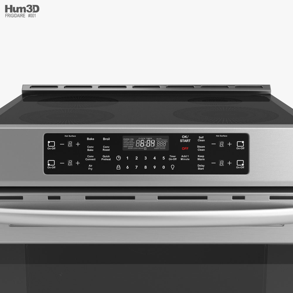 Frigidaire Induction Range Oven 3D model - Download Home Appliances on ...