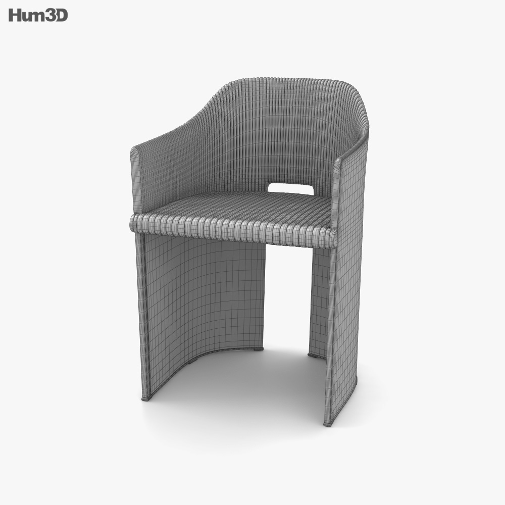 Afra and Tobia Scarpa 8551 Artona Chair 3D model - Download Chair on ...