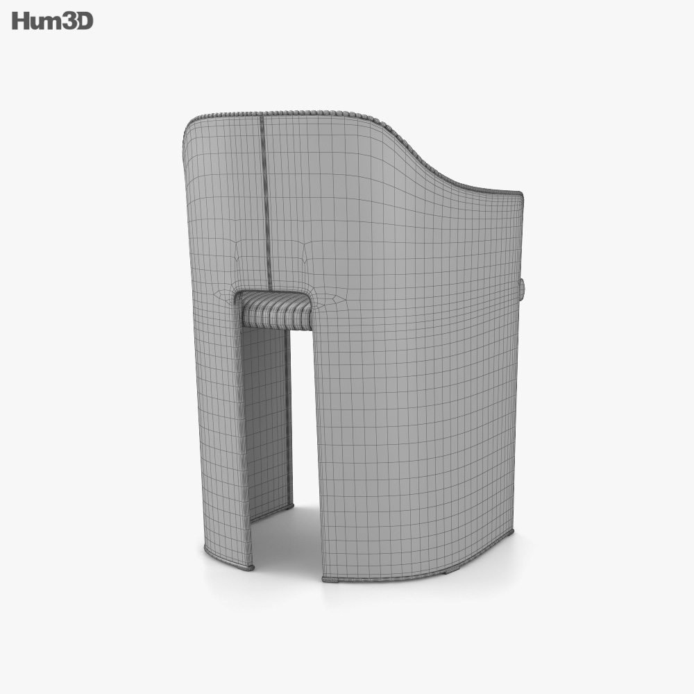 Afra and Tobia Scarpa 8551 Artona Chair 3D model - Download Chair on ...