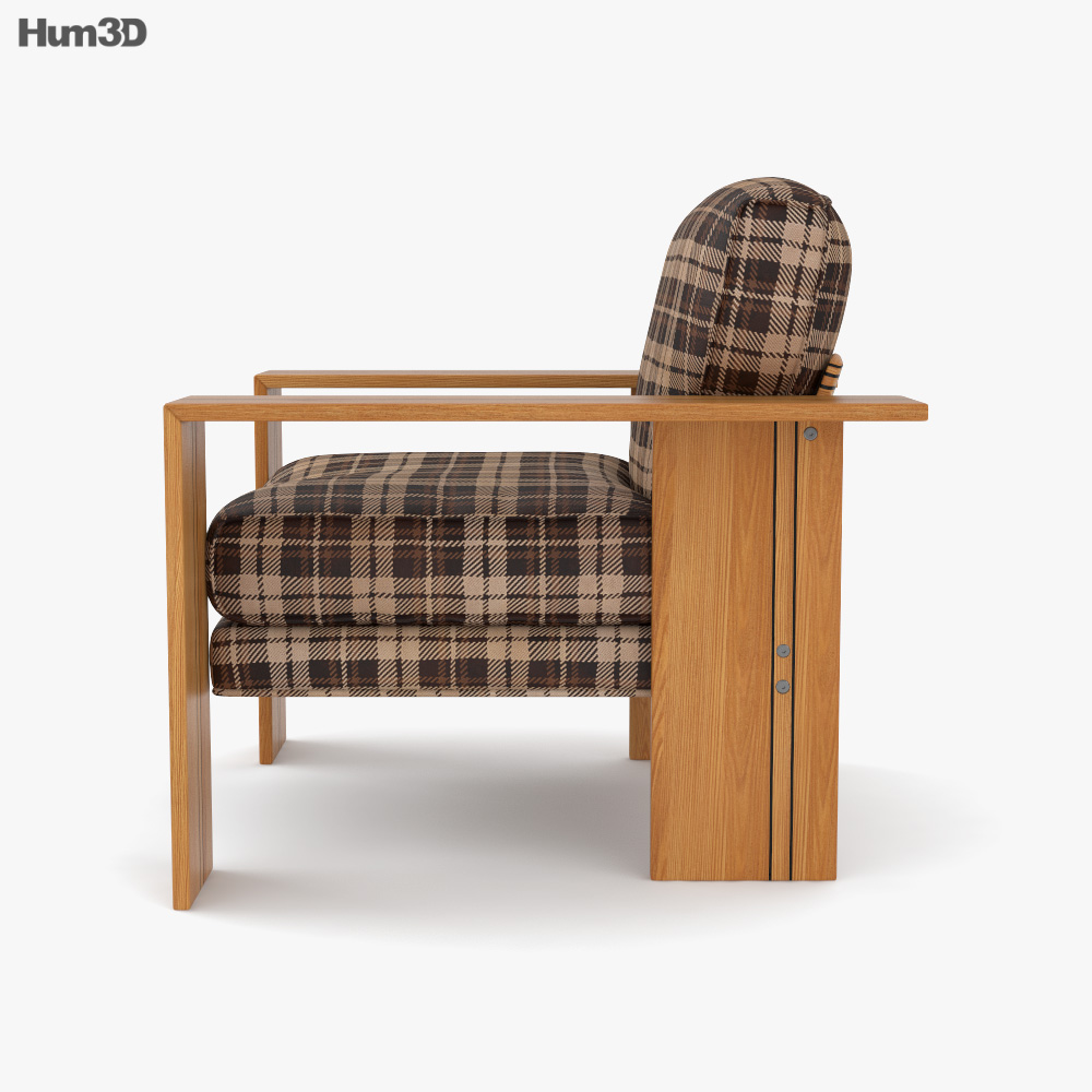 Afra and Tobia Scarpa Artona Lounge chair 3D model - Download Armchair ...