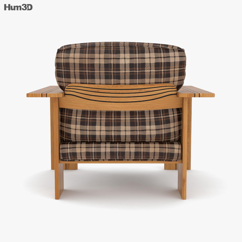 Afra and Tobia Scarpa Artona Lounge chair 3D model - Download Armchair ...