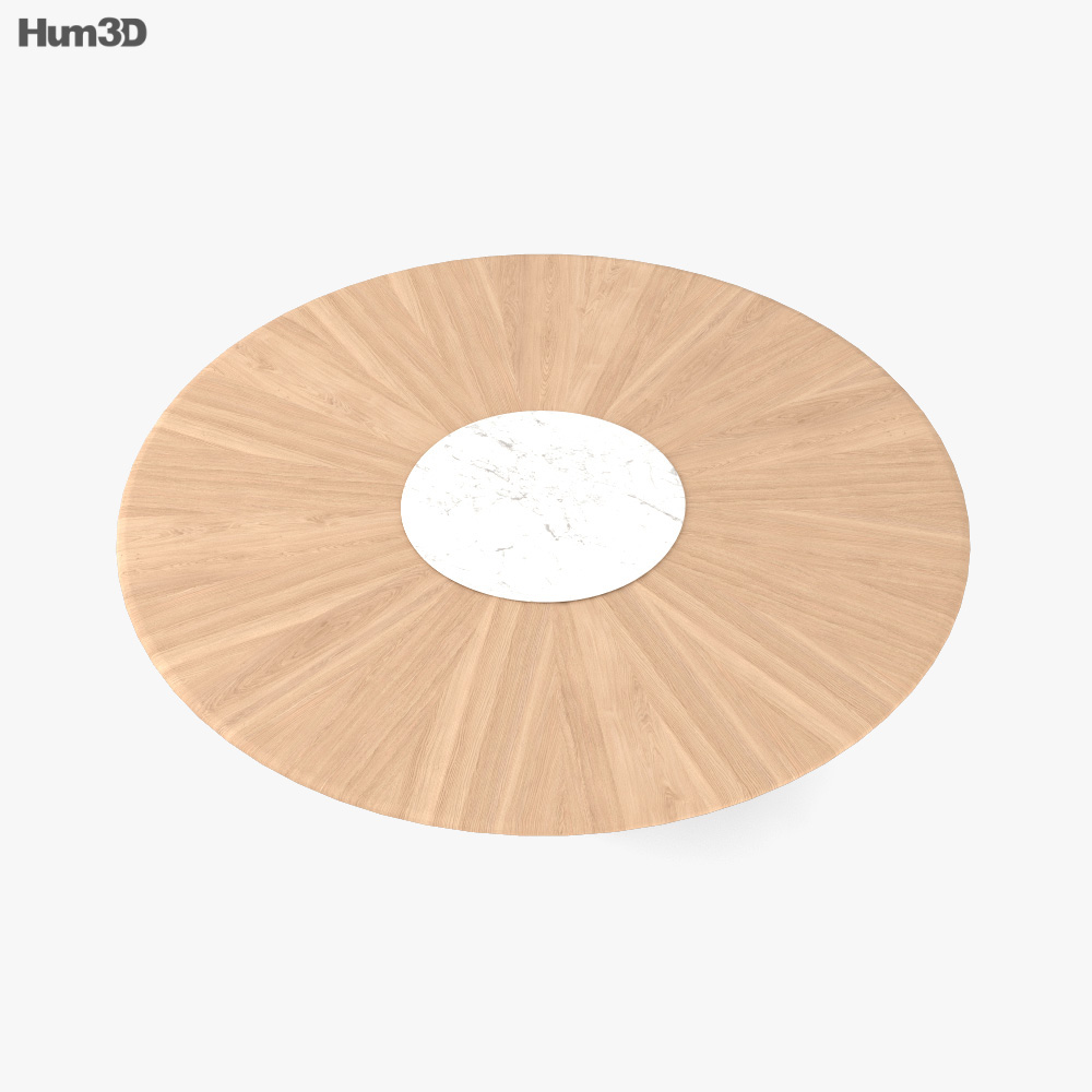Andreu World Reverse Wood table 3D model - Download Table on 3DModels.org