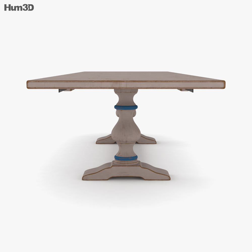 Arhaus Tuscany Extension Dining Table 3D model - Download Table on ...