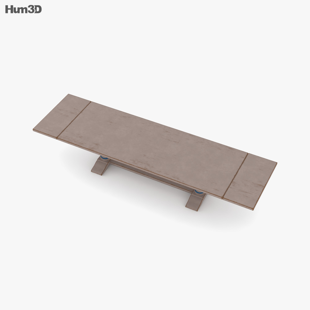 Arhaus Tuscany Extension Dining Table 3D model - Download Table on ...