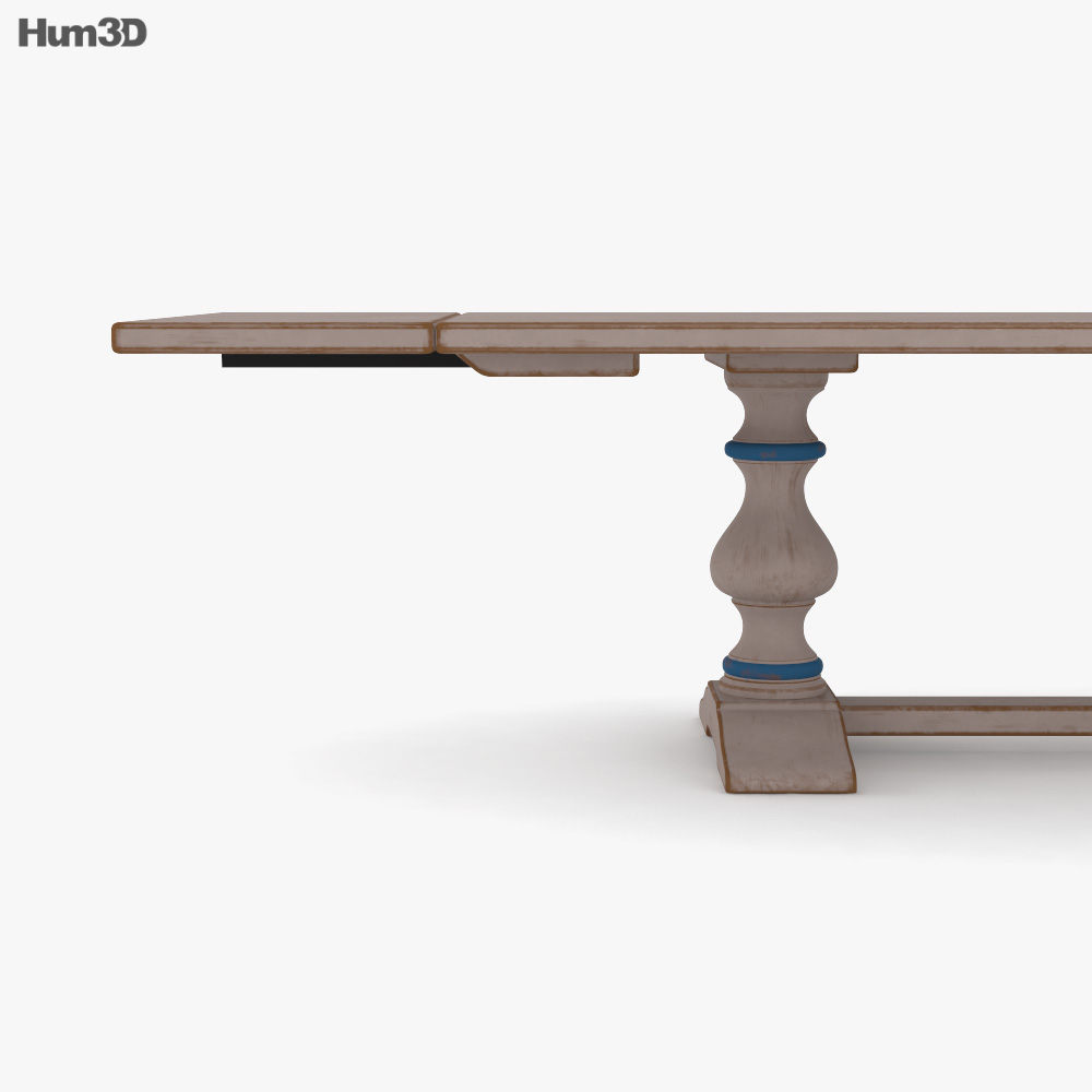 Arhaus Tuscany Extension Dining Table 3D model - Download Table on ...