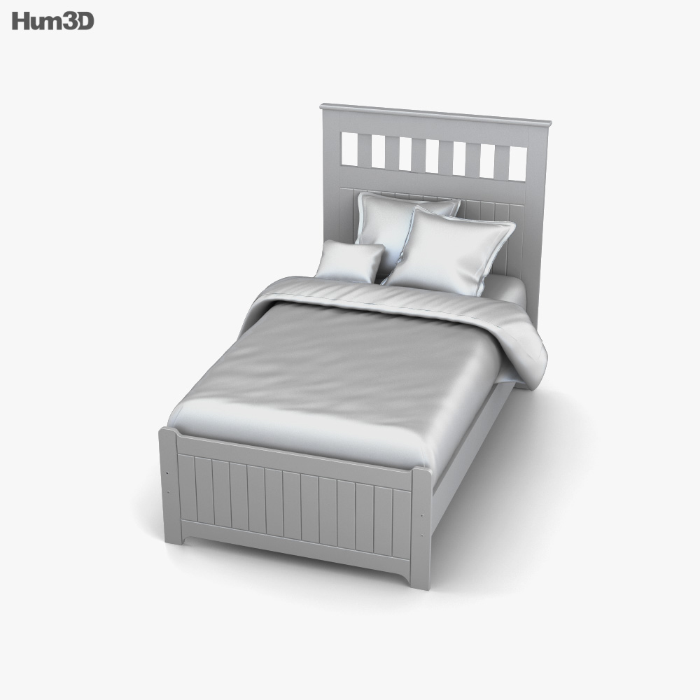 Ashley Lulu Twin Panel bed 3D model - Download Bed on 3DModels.org
