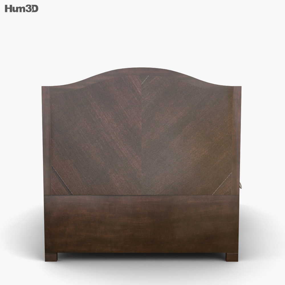 Cama Trineo Queen Ashley Ashlyn Con Cabecero Curvado Modelo 3D ...