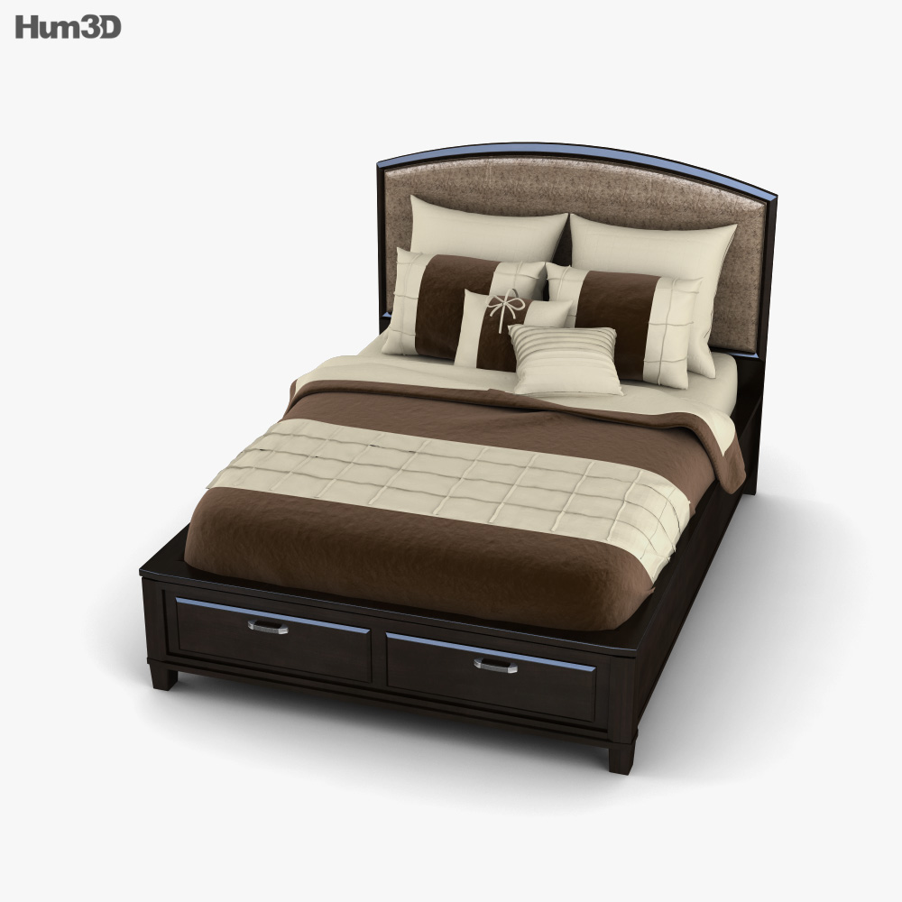 Ashley Emory Panel bed 3D model - Download Bed on 3DModels.org