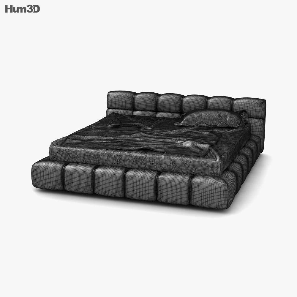 B and B Tufty Bed 3D model - Download Bed on 3DModels.org